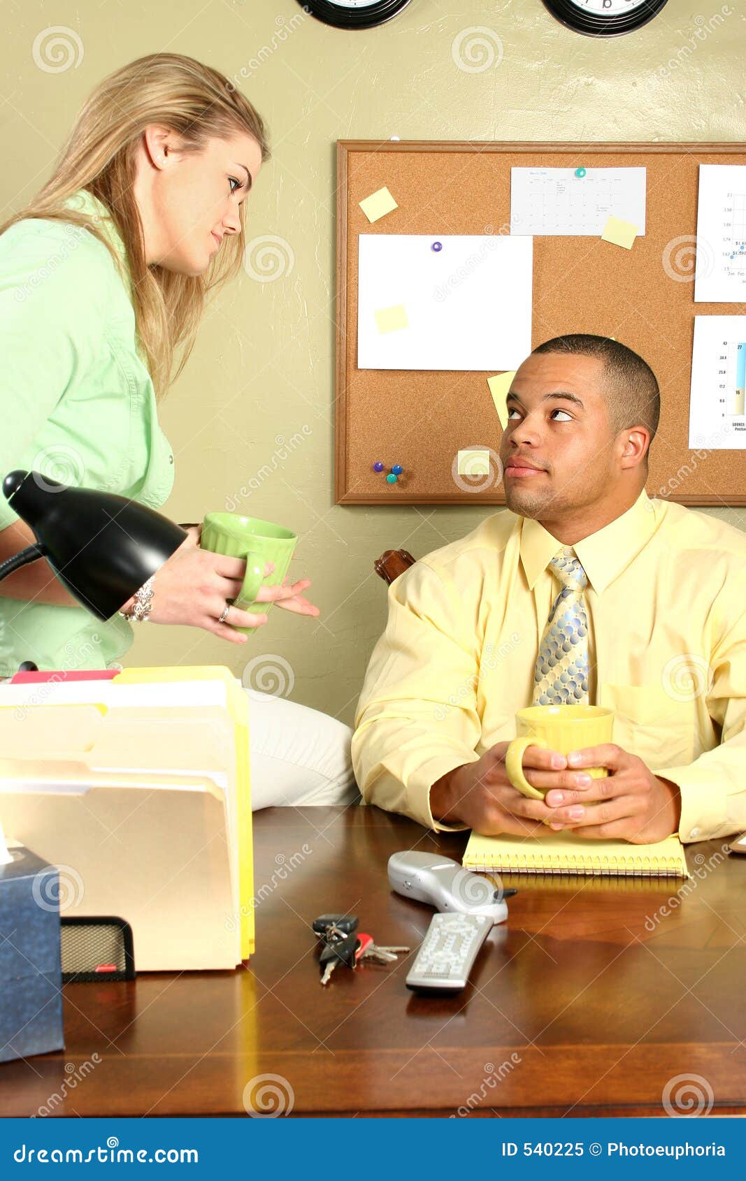 Business Man and Assistant stock image. Image of beautiful - 540225