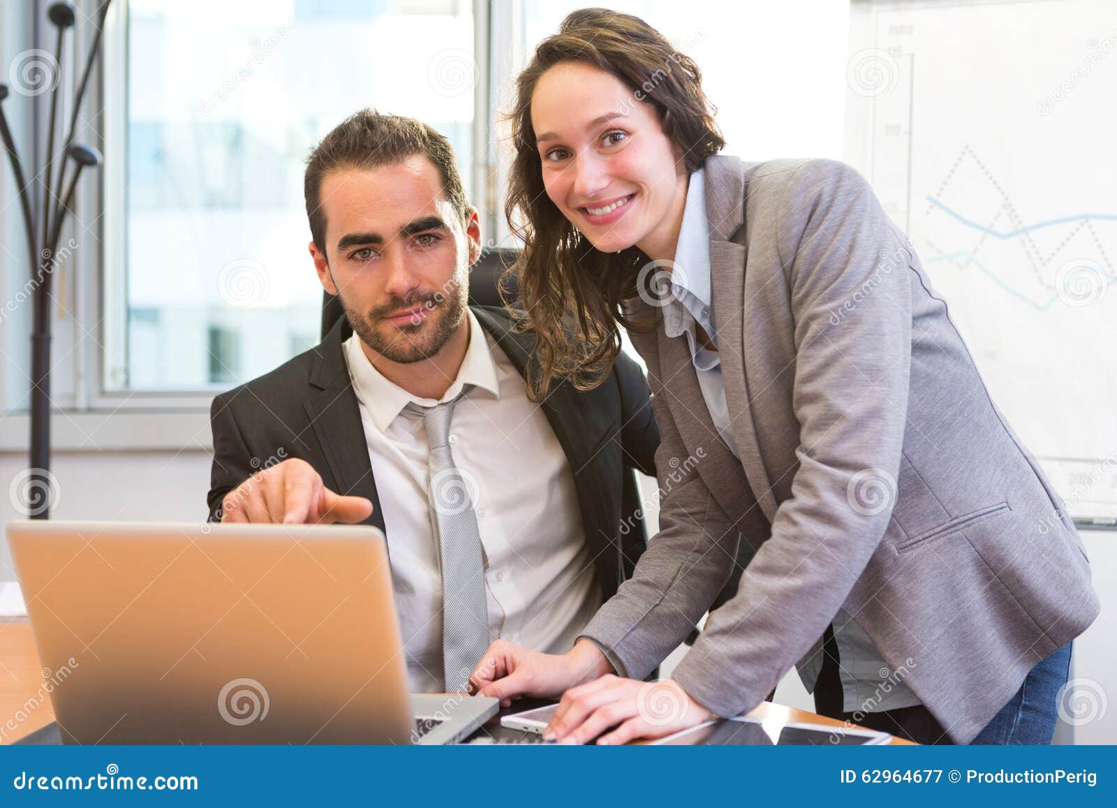 Business Man and Assistant Talking about Work Stock Image - Image of ...