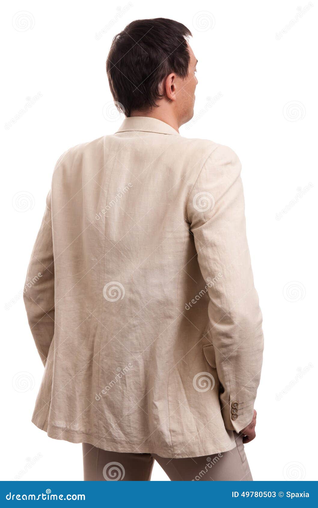 Business Man from the Back. Isolated Stock Image - Image of back, young ...