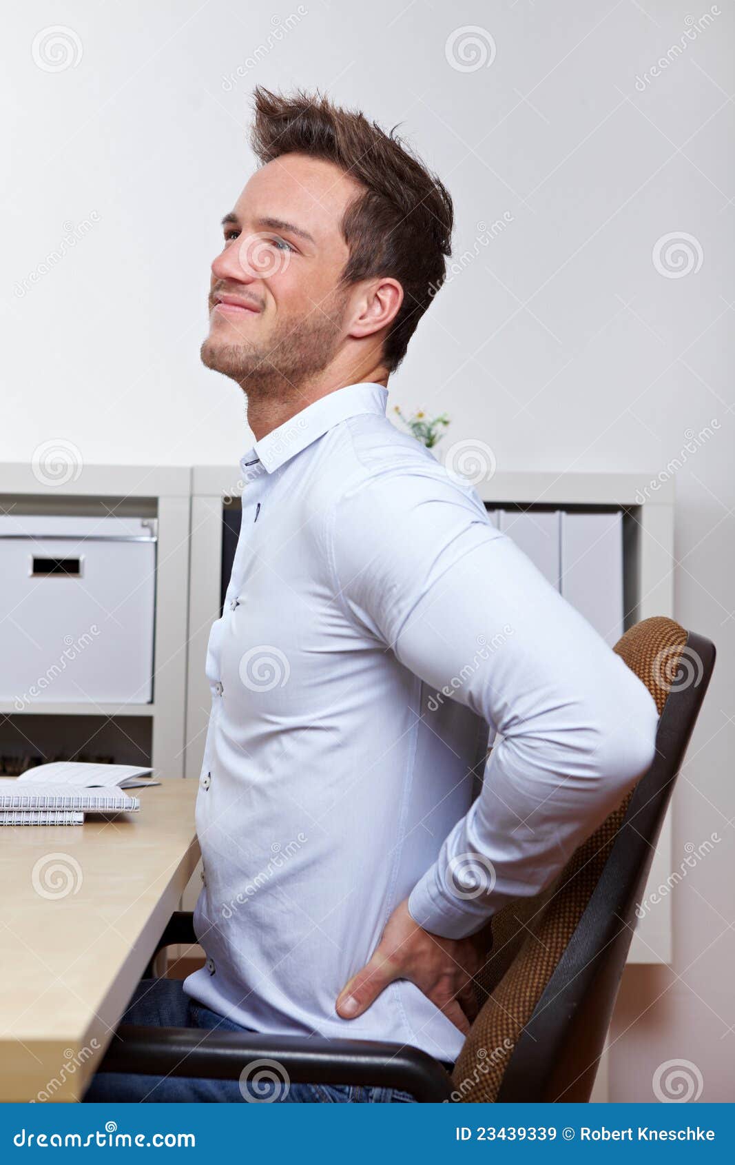 Business Man with Back Pain Stock Image - Image of caucasian, disease ...