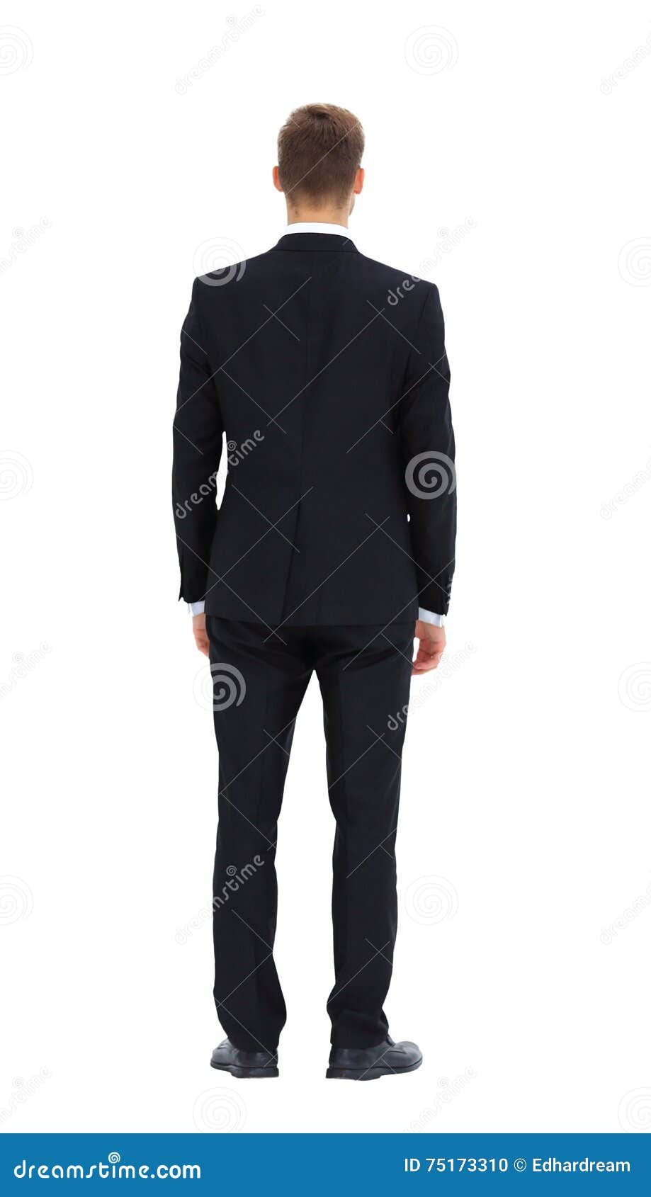 Business man. Back side. stock photo. Image of executive - 75173310