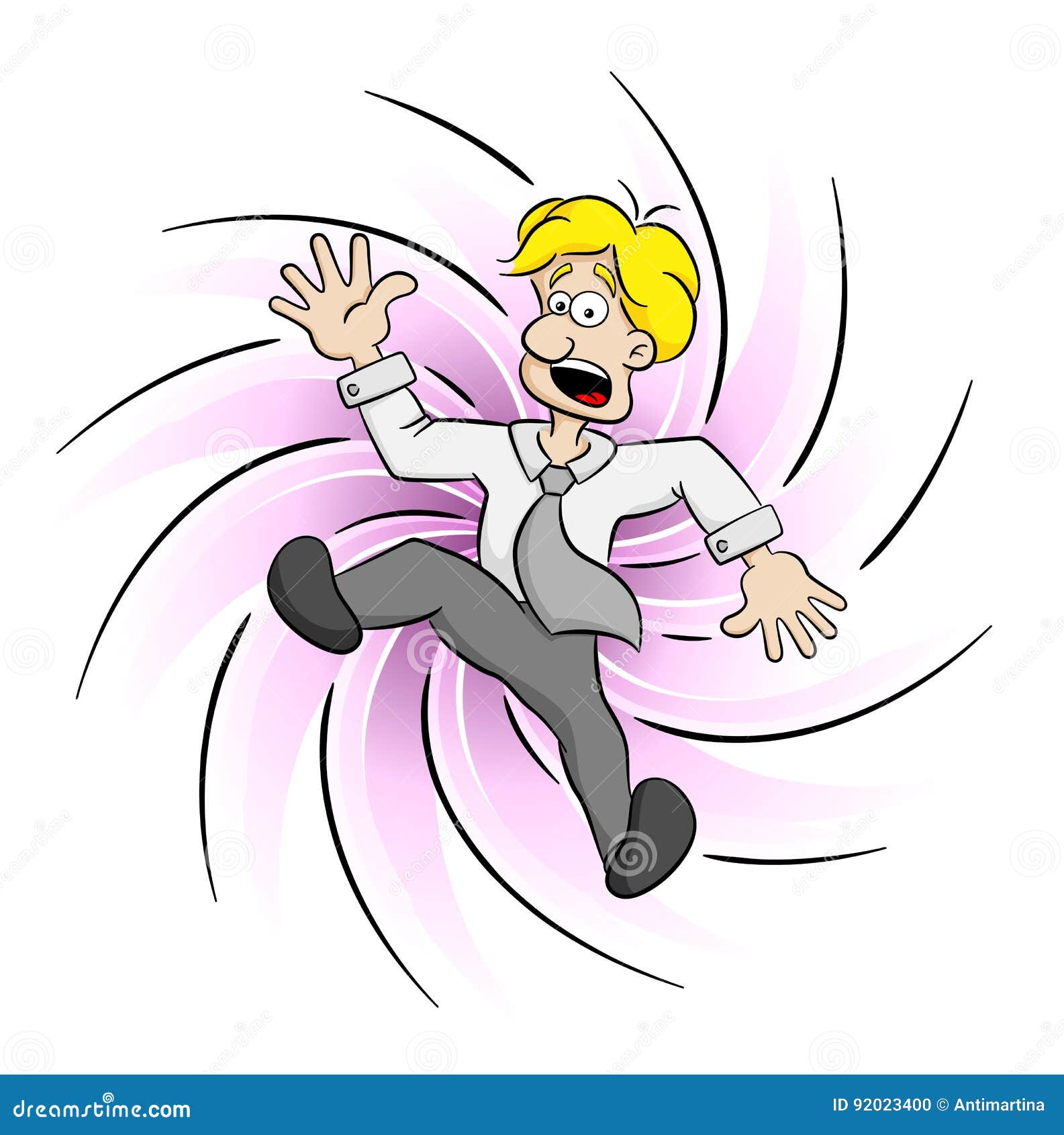 Business Man Being Caught by a Swirl Stock Vector - Illustration of ...