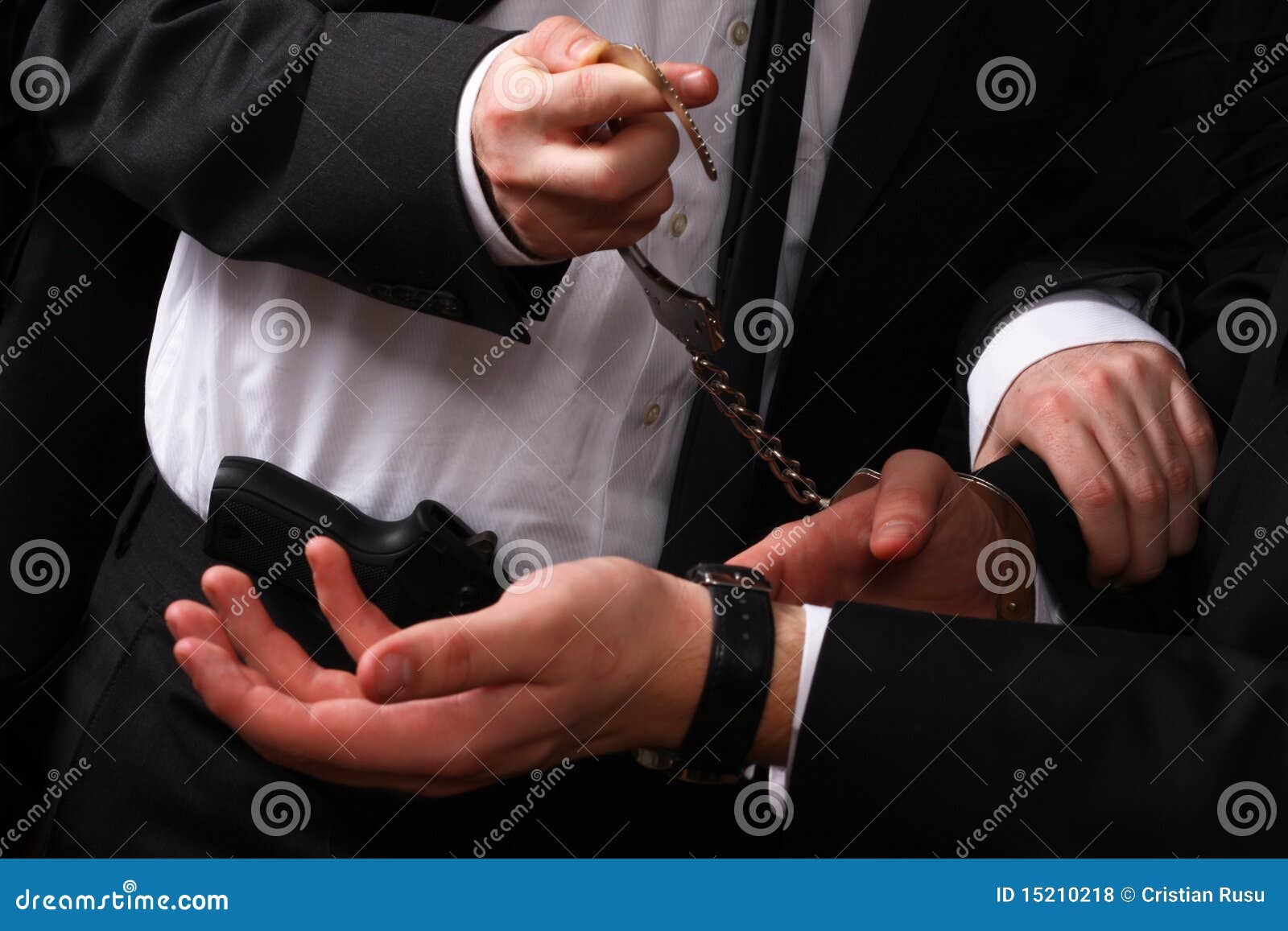 Business Man Being Handcuffed Stock Photo - Image of metal, justice ...