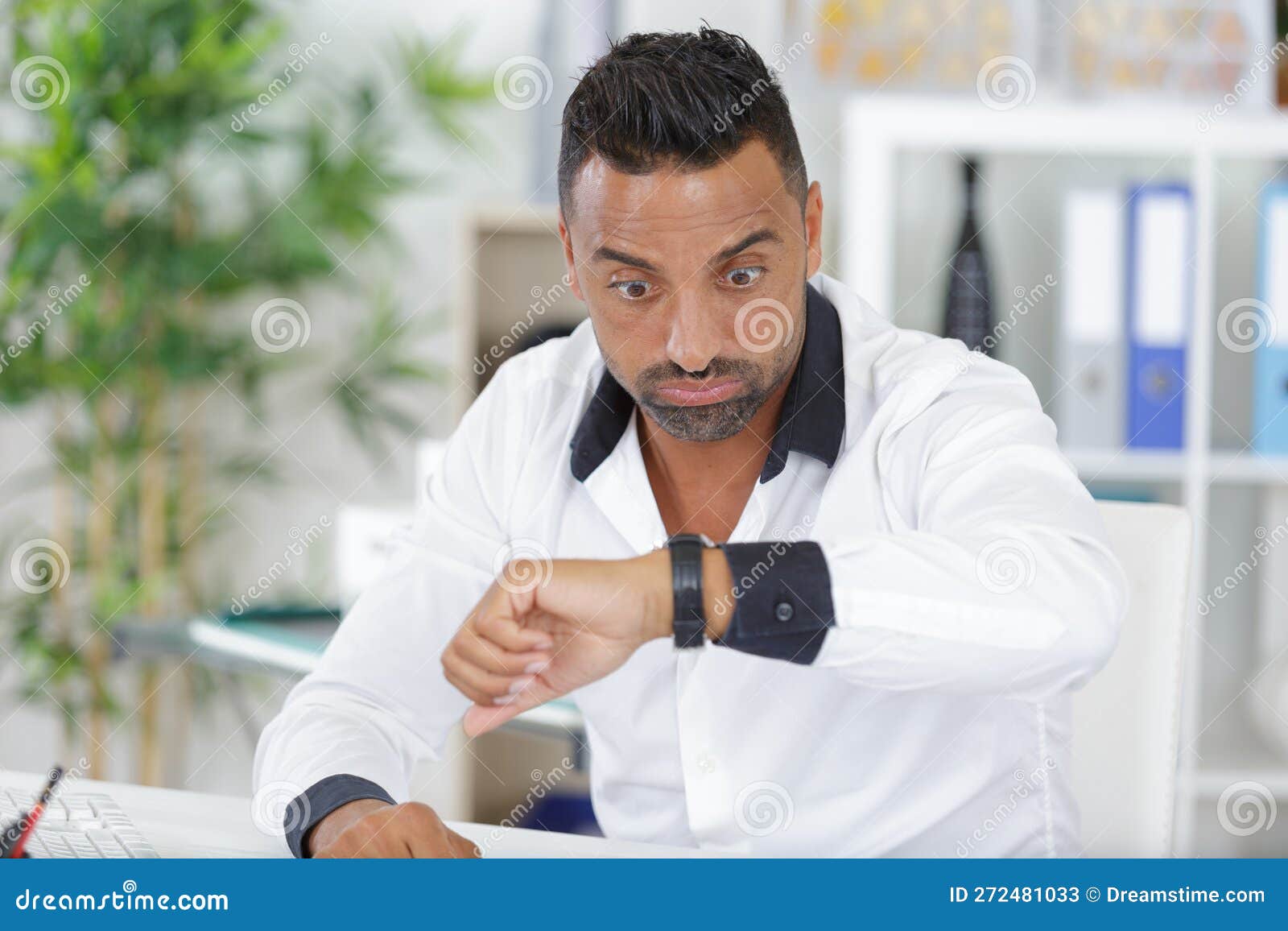 Business Man Being Late for Meeting Stock Image - Image of late ...
