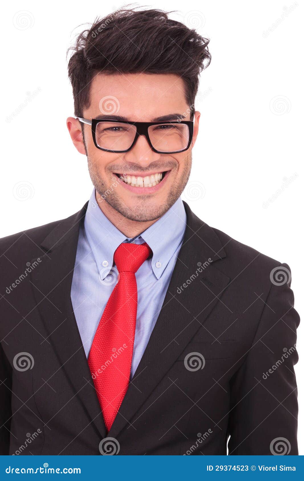 Business Man with Big Smile Stock Image - Image of male, lawyer: 29374523