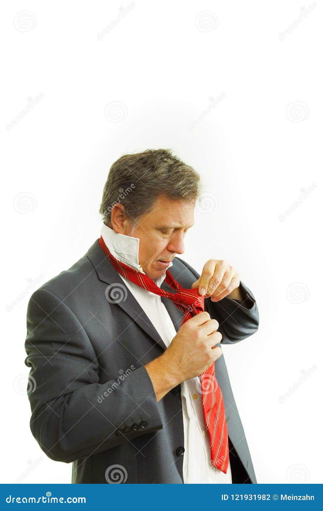 Business Man Binding His Tie Stock Photo - Image of knot, manager ...