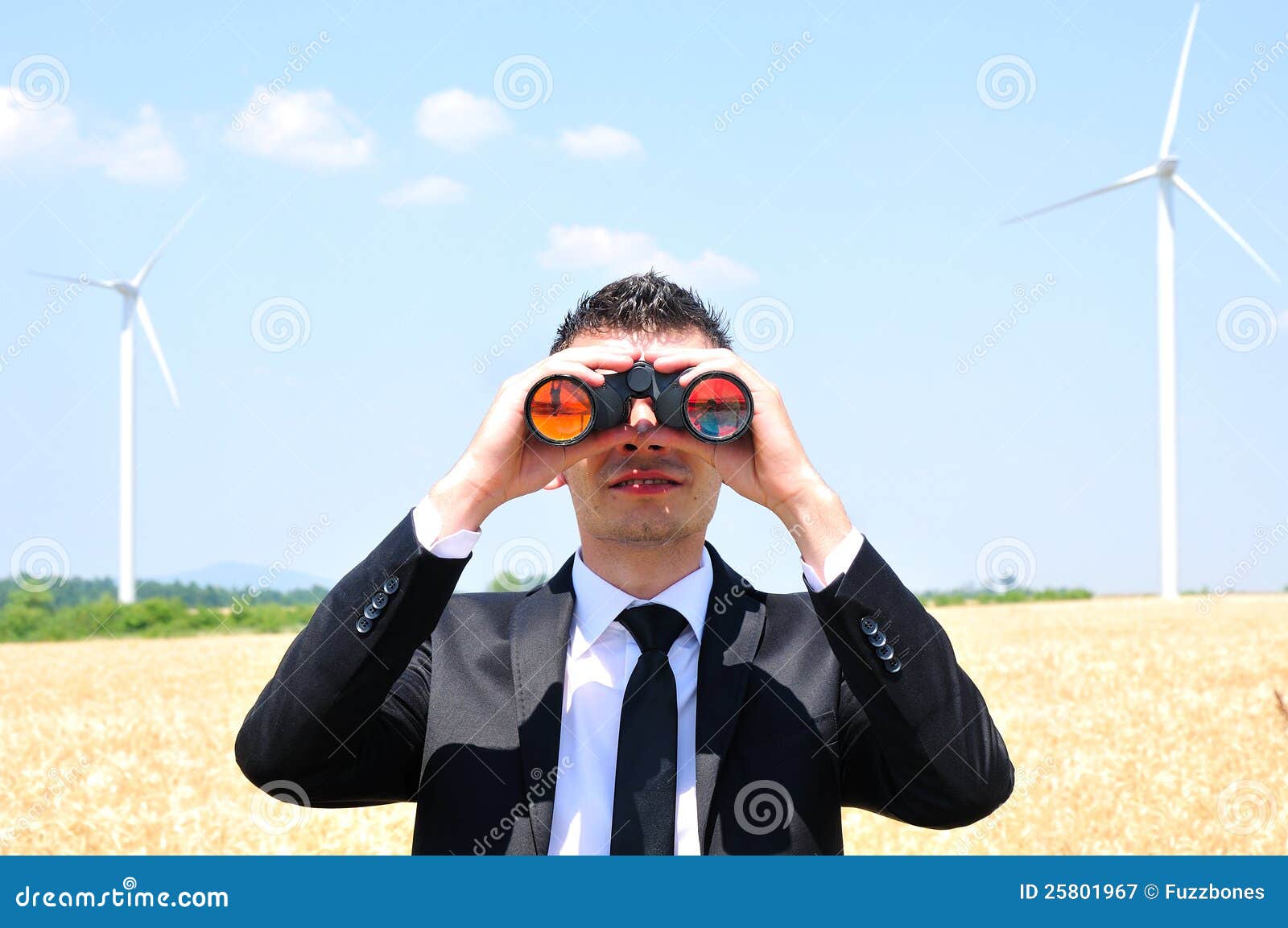 Business Man With Binocular Royalty-Free Stock Photography ...