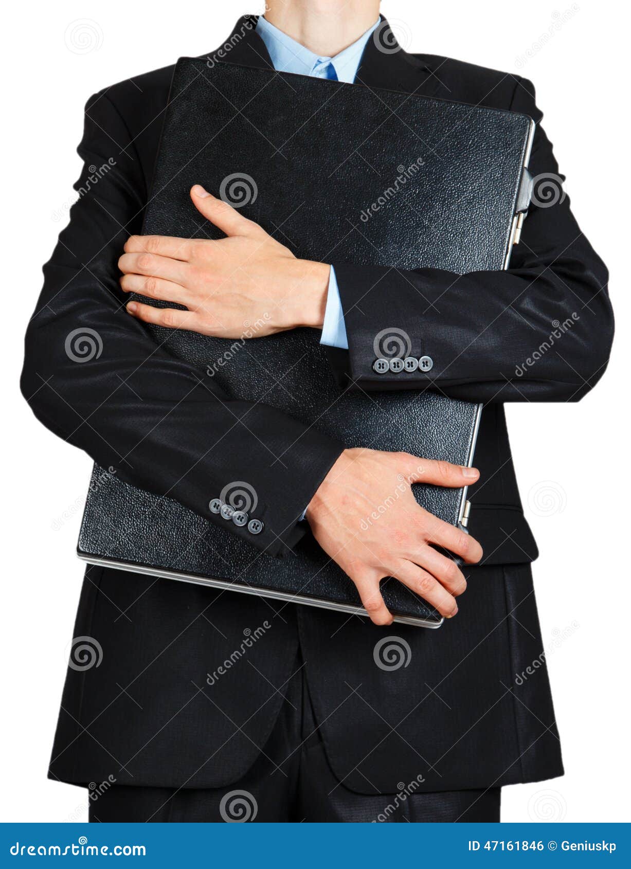 Business Man in Black Suit Hand Holding Briefcase Stock Photo - Image ...