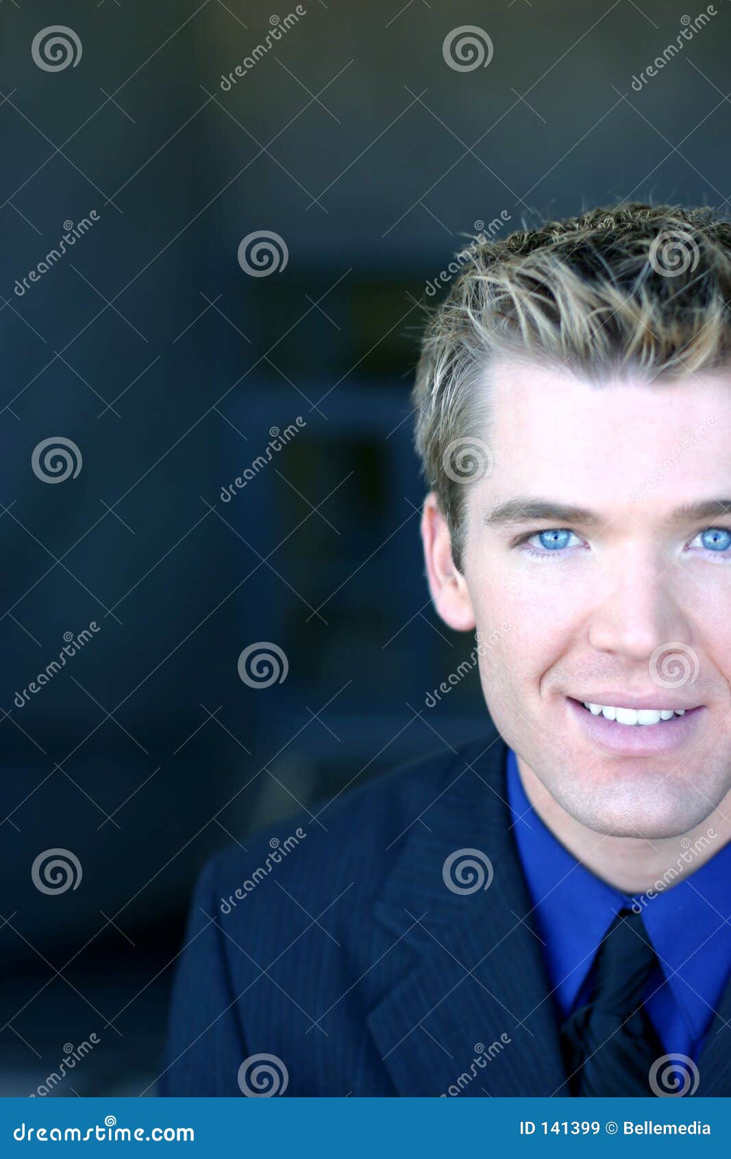 Business Man with Blue Eyes Stock Image - Image of concepts ...