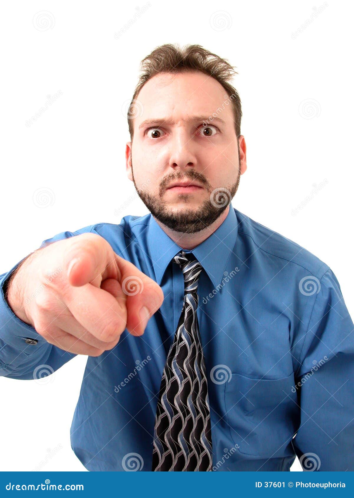 Business Man In Blue (Shocked And Pointing) Stock Image - Image: 37601
