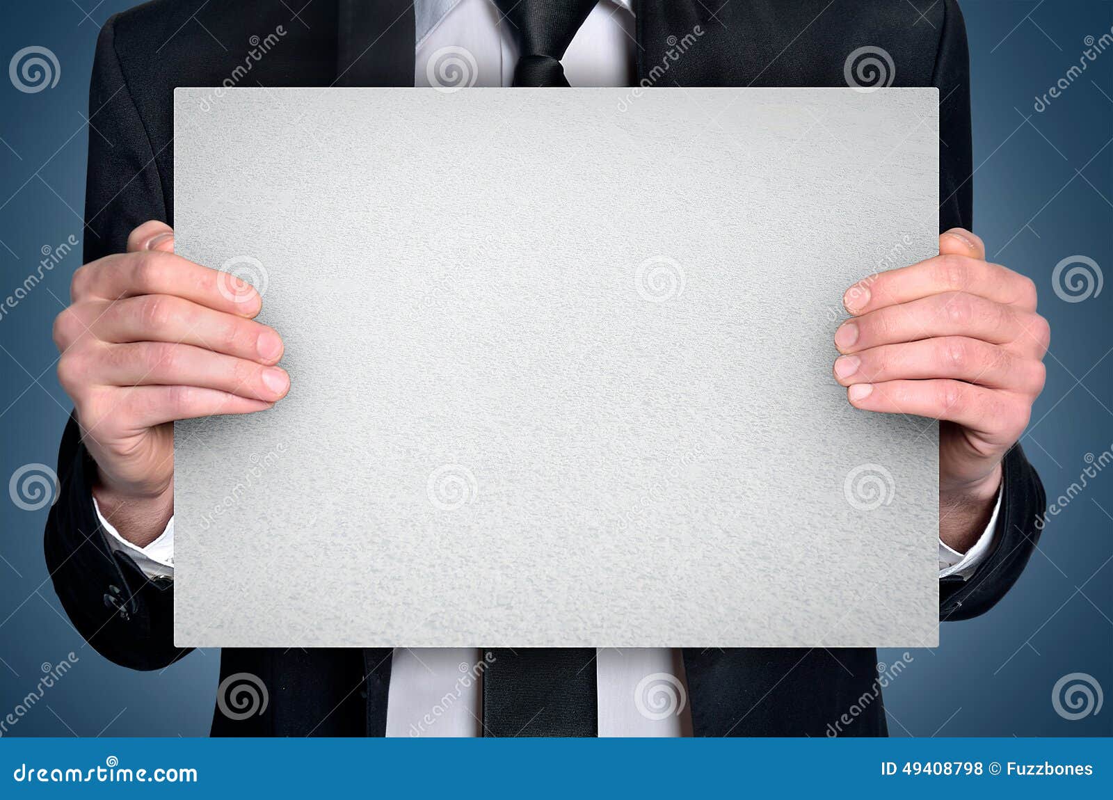 Business man with board stock photo. Image of businessman - 49408798