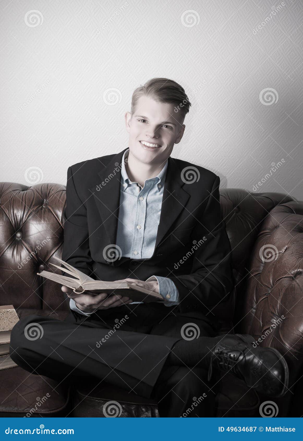 Business man with books stock image. Image of person - 49634687