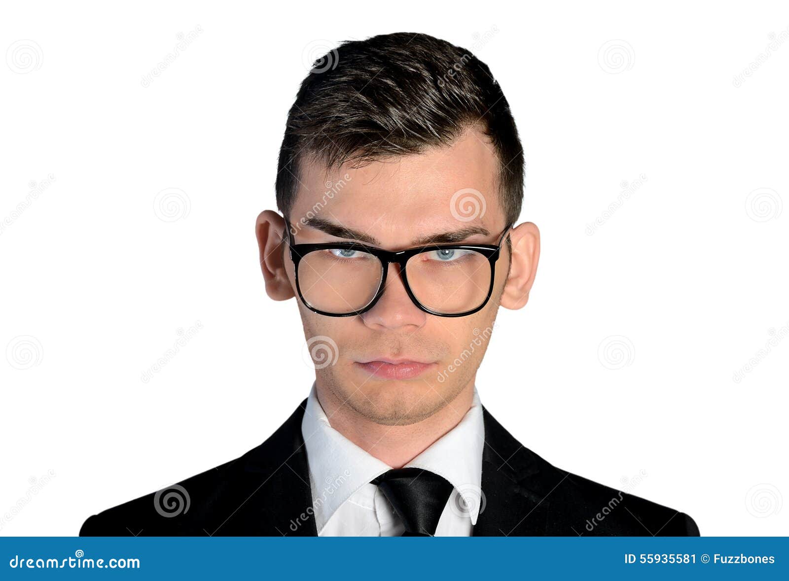Business man bored looking stock image. Image of nerd - 55935581