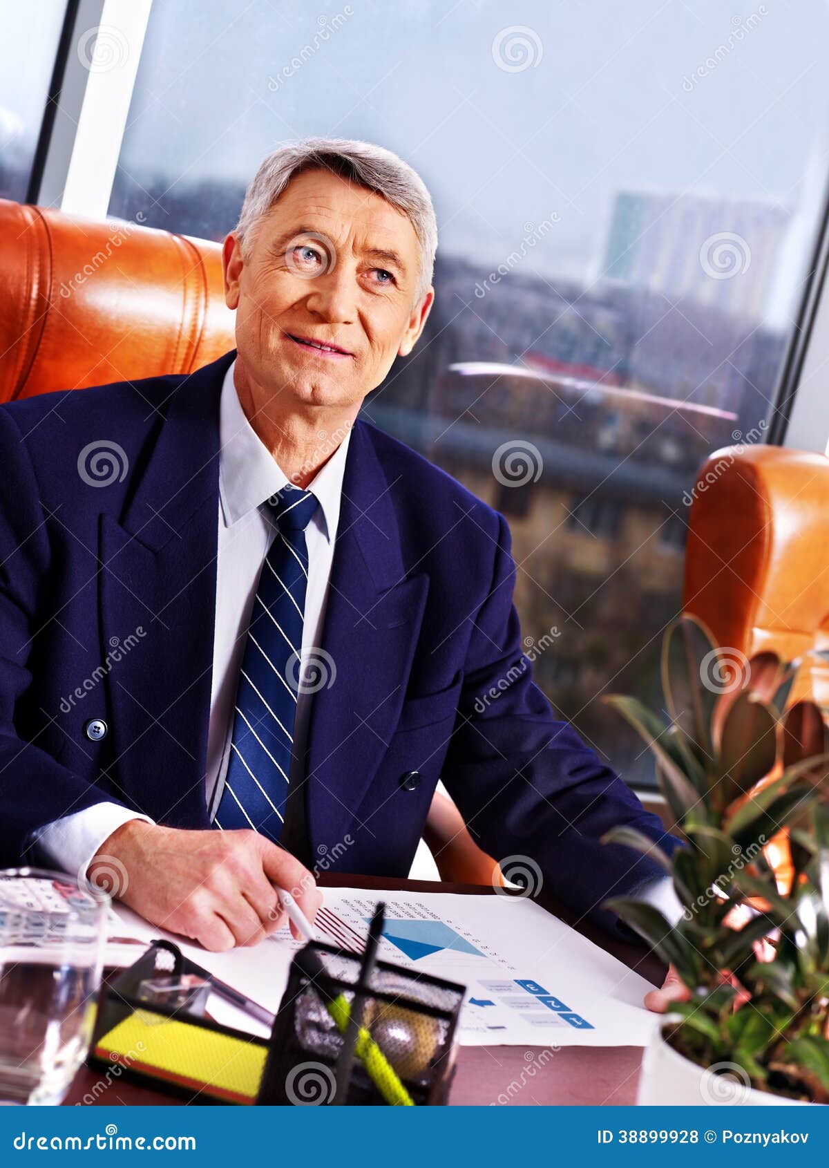 Business Man Boss at Office. Stock Photo - Image of briefcase, people ...
