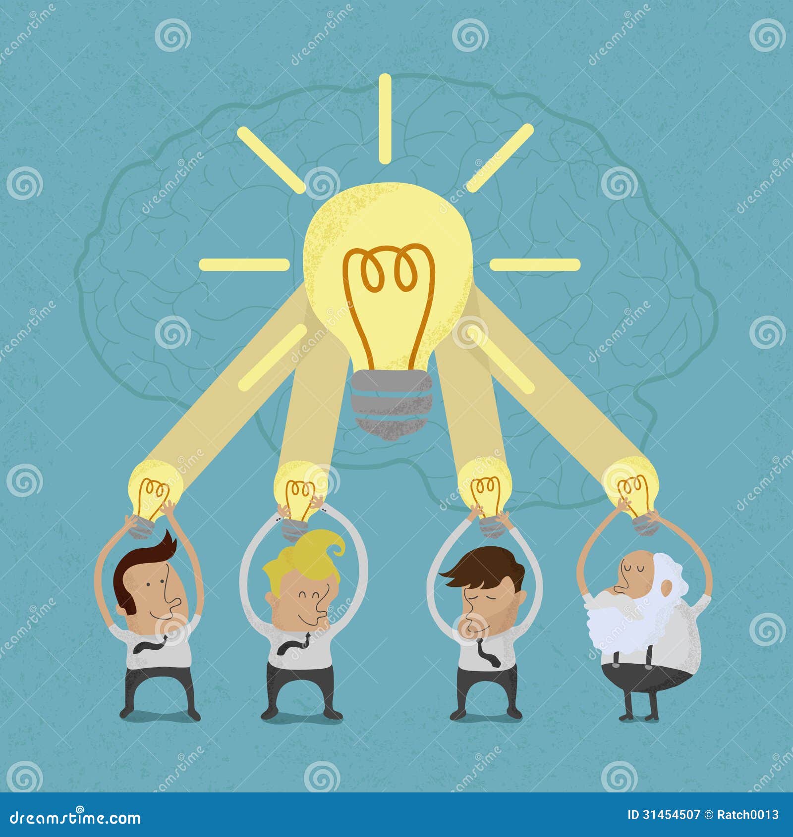 Business man brainstorming stock vector. Illustration of executive ...