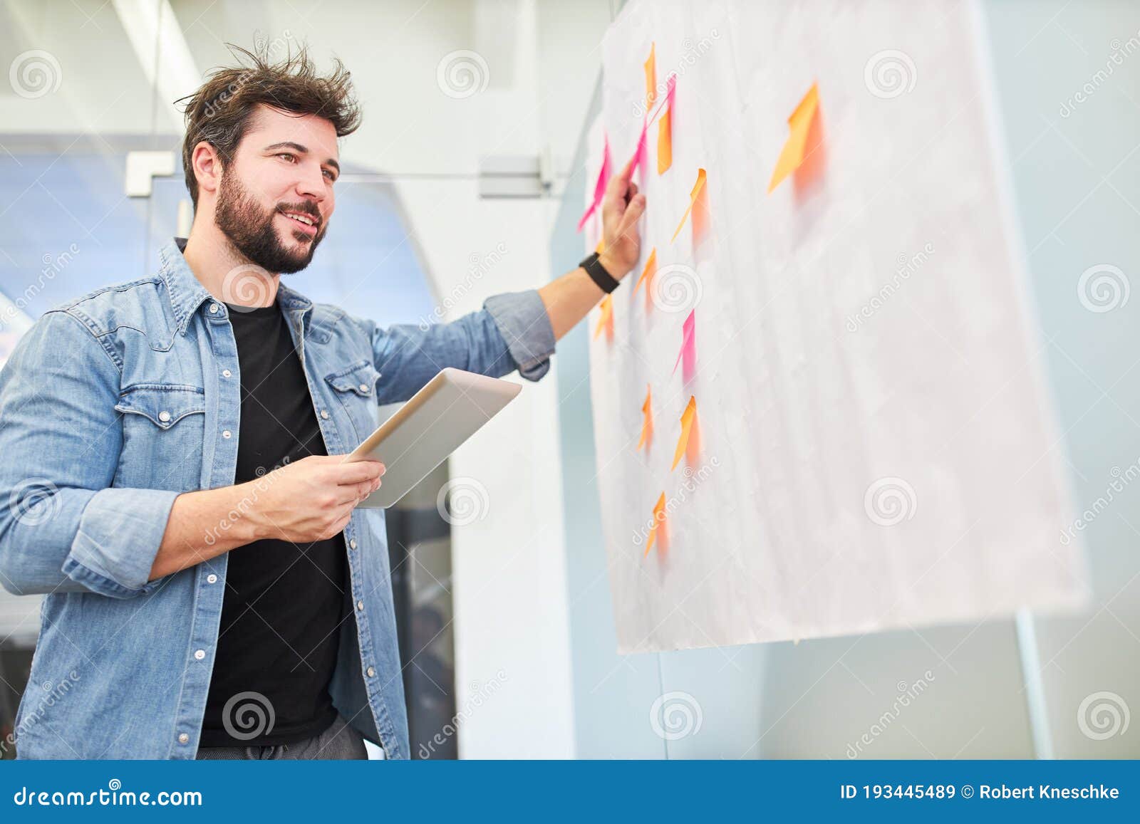 Business Man in Brainstorming Workshop Stock Image - Image of designer ...