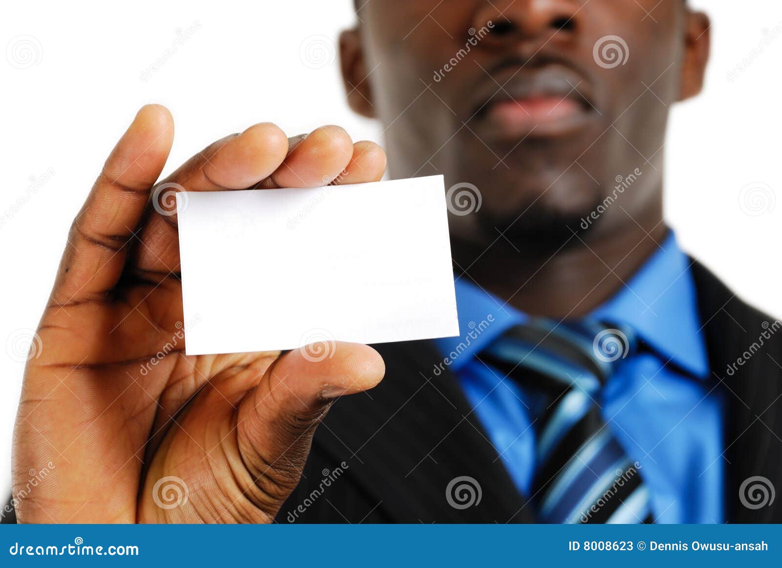 Business Man with Business Card Stock Image - Image of business ...