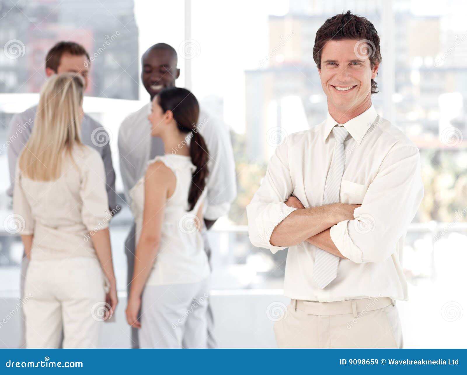 Business Man with Business Team Stock Image - Image of agree, ethnic ...