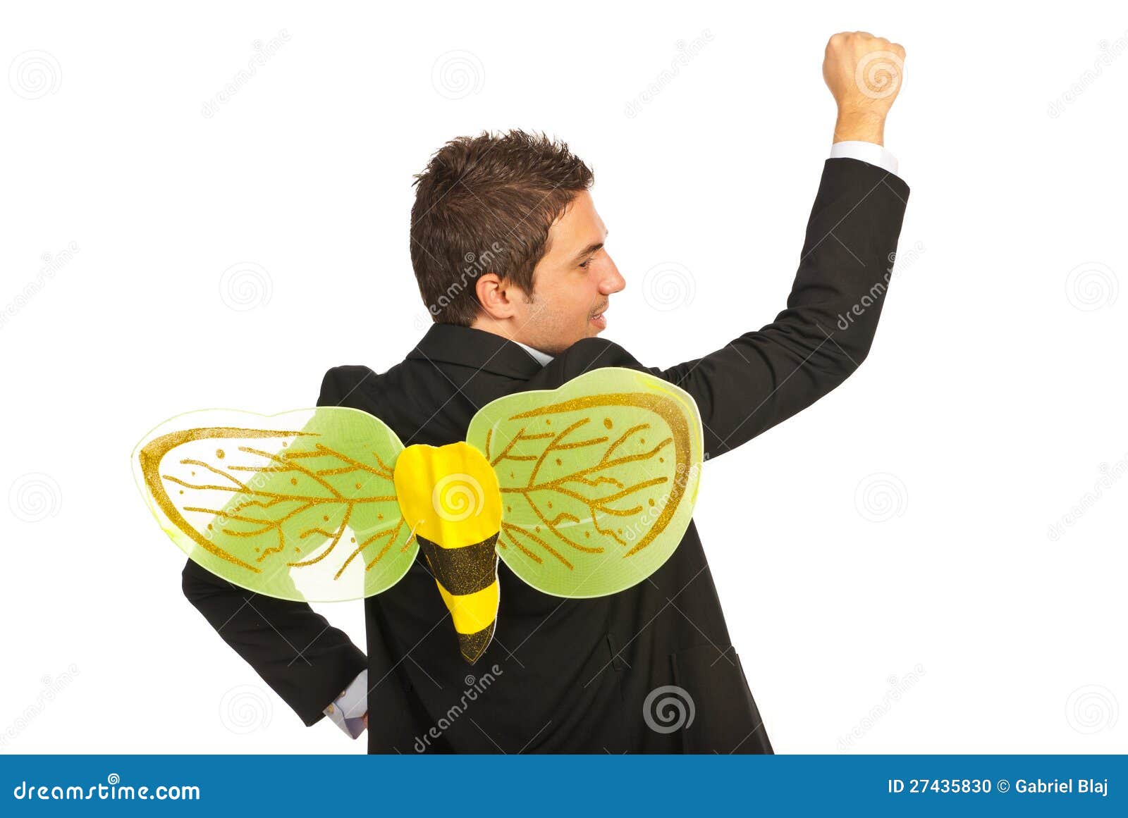 Business man busy as a bee stock photo. Image of hold - 27435830