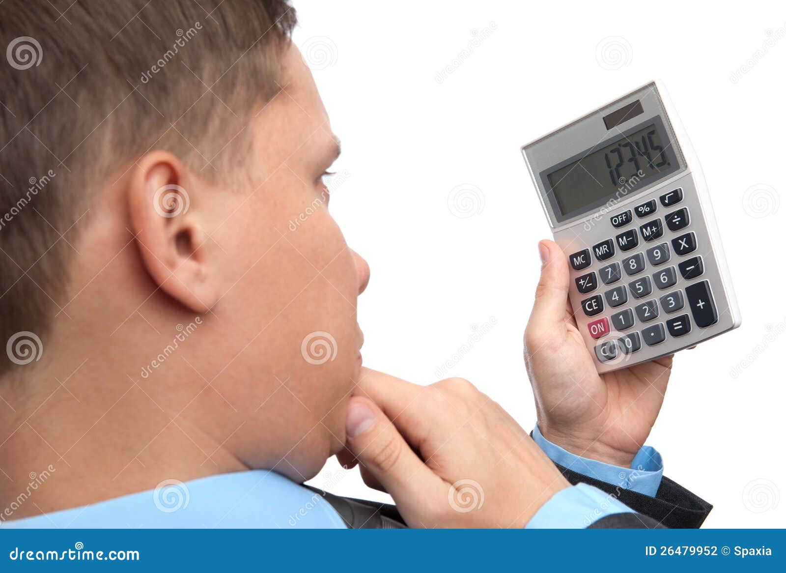 Business Man with Calculator Stock Photo - Image of caucasian, copy ...