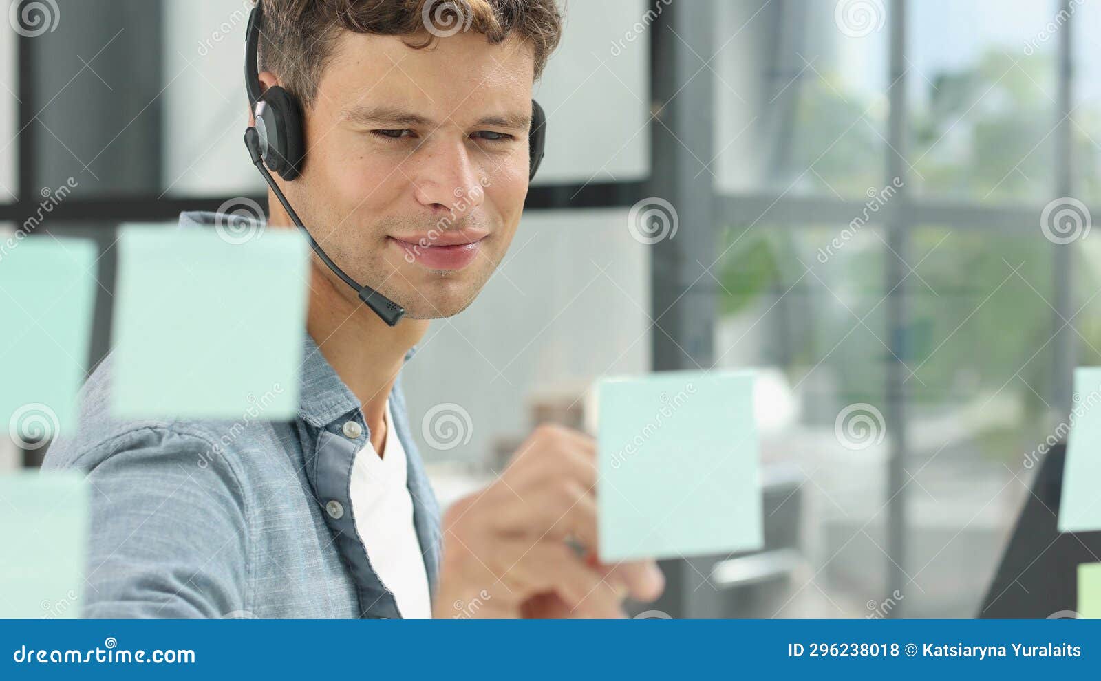 Business Man, Call Center and Web Support Communication at a Computer ...