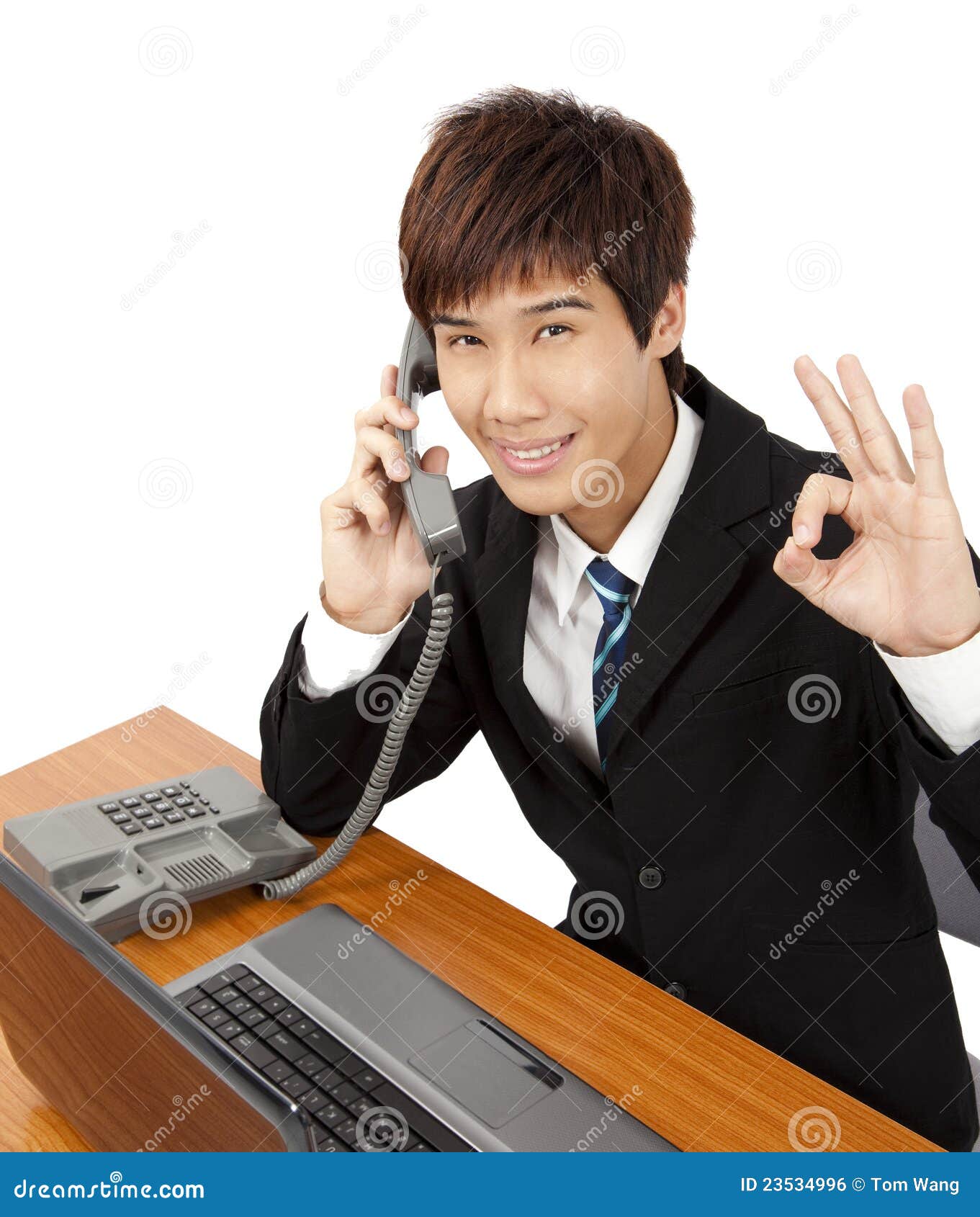 Business man call phone stock photo. Image of asian, happy - 23534996
