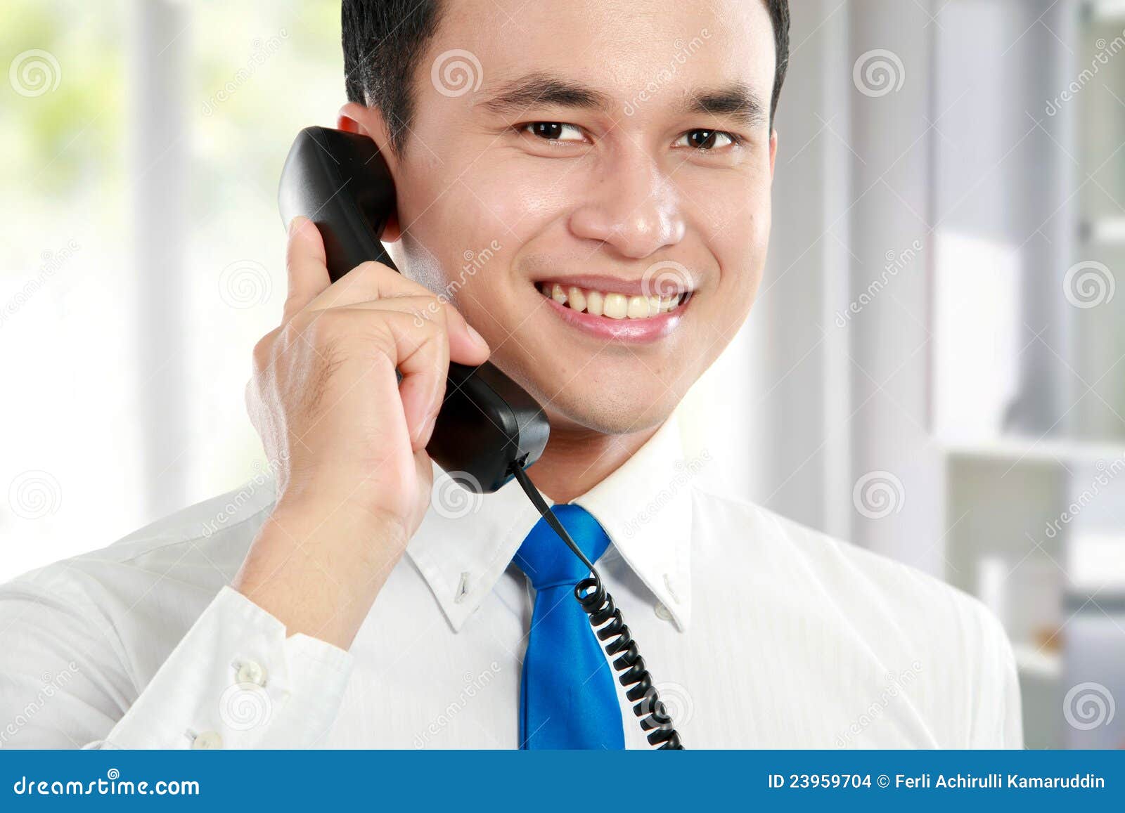 Business man calling stock photo. Image of commerce, white - 23959704