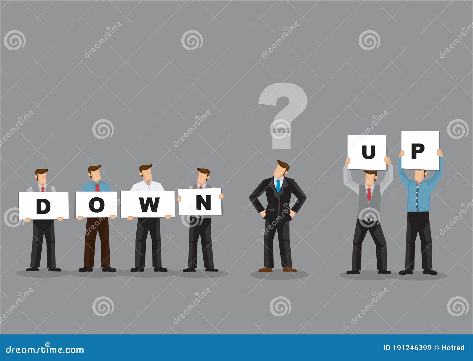 Business Man Cannot Decide the Suggestion he Has Stock Vector ...