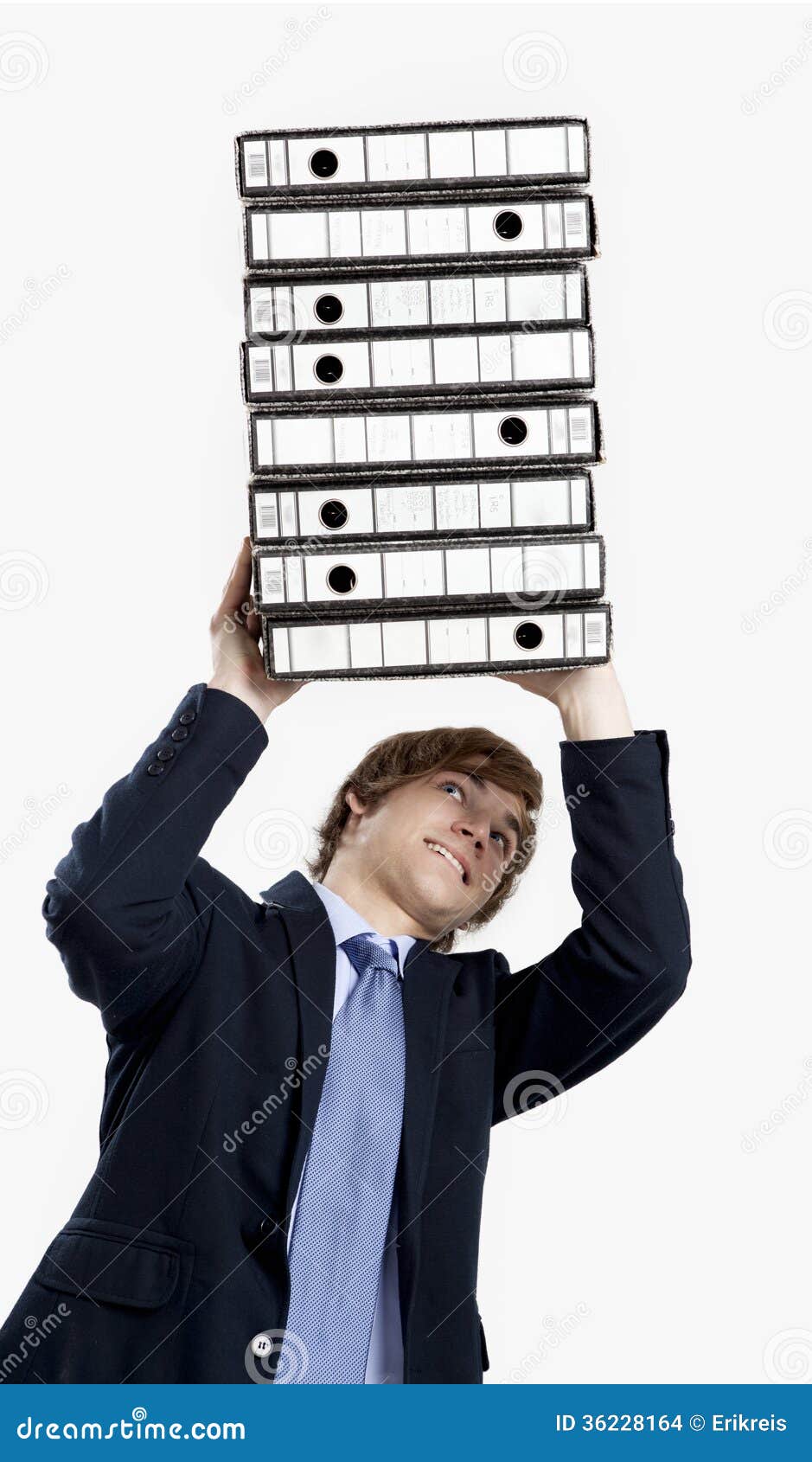 Business Man Carrying Folders Stock Photo - Image of manager, person ...