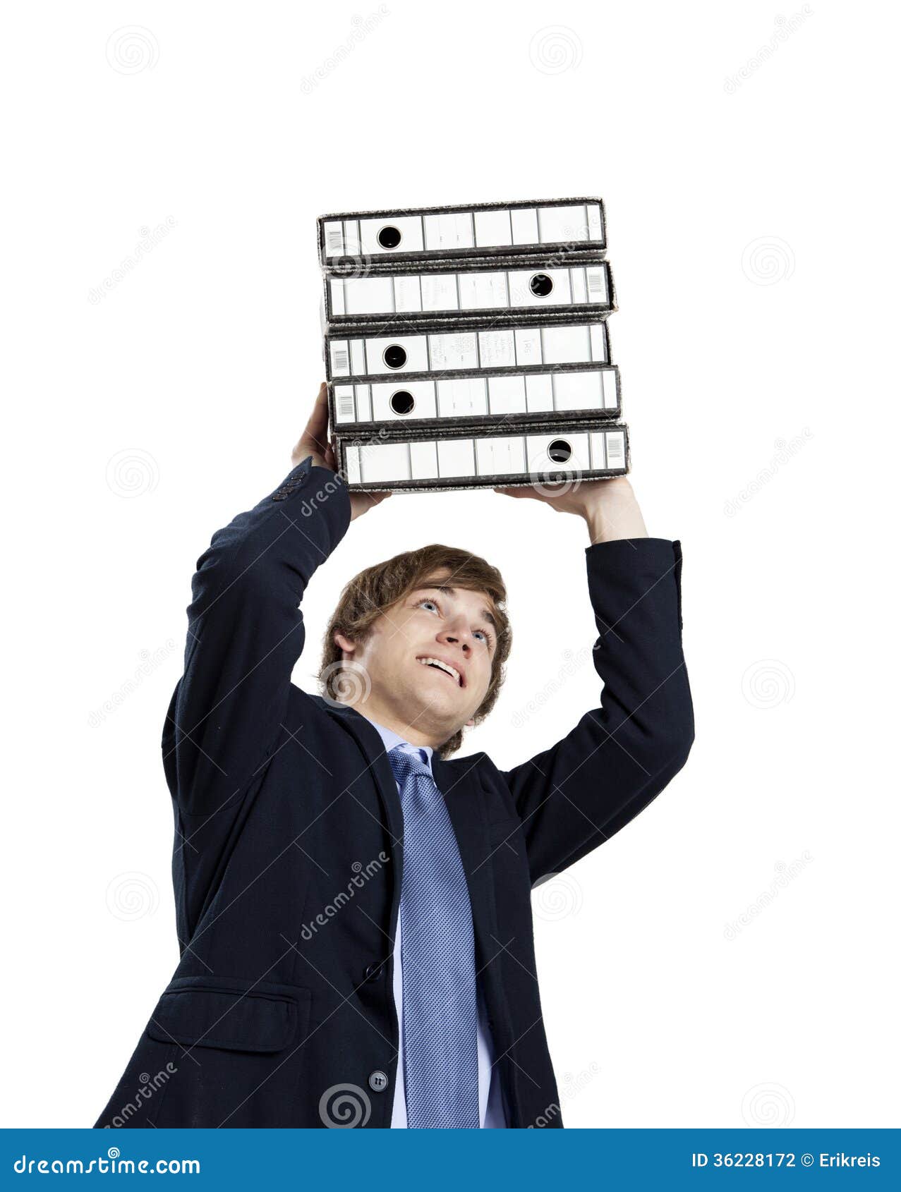 Business Man Carrying Folders Stock Photo - Image of manager ...