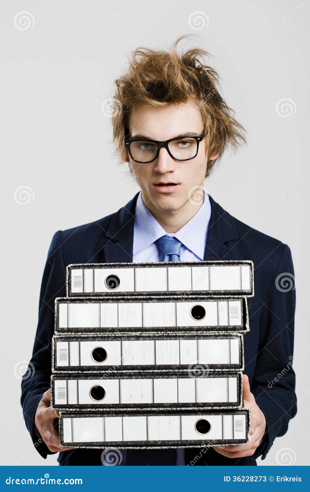 Business Man Carrying Folders Stock Image - Image of business, office ...