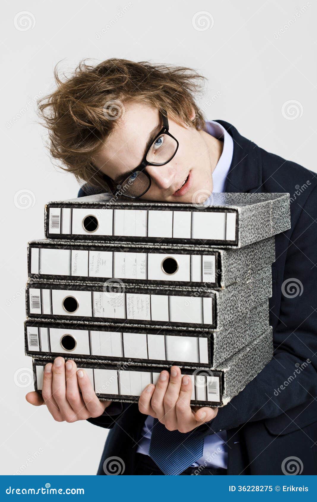 Business Man Carrying Folders Stock Image - Image of manager, corporate ...