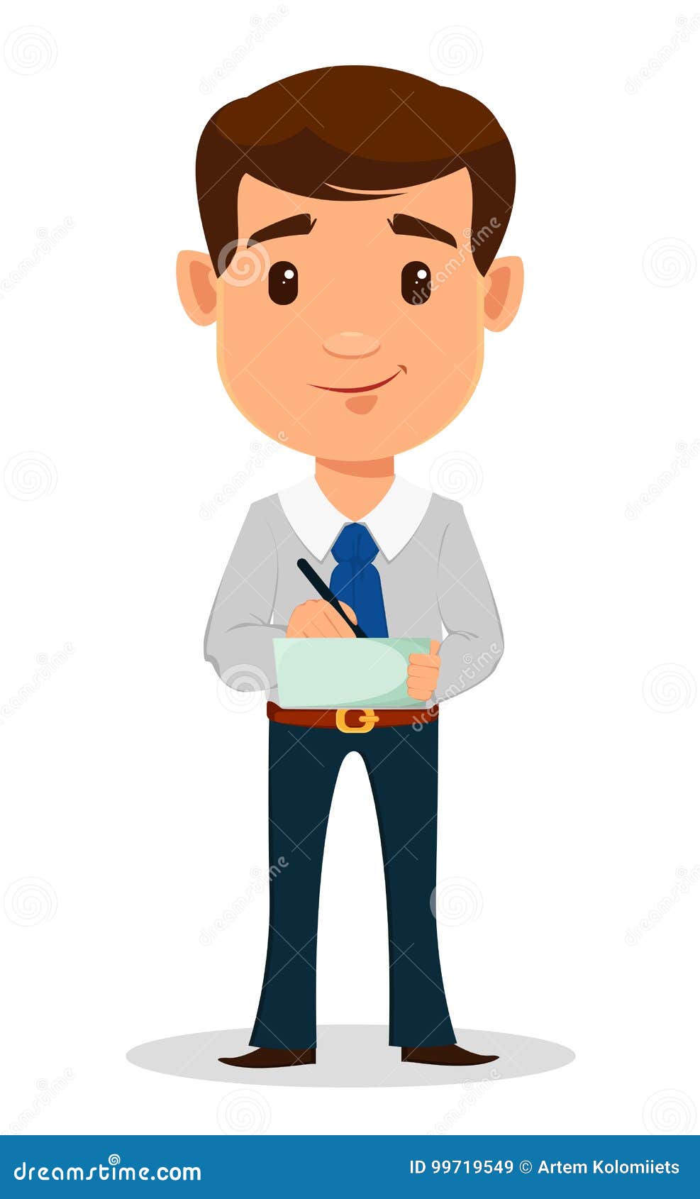 Business Man Cartoon Character In Smart Clothes Office Style Y Stock
