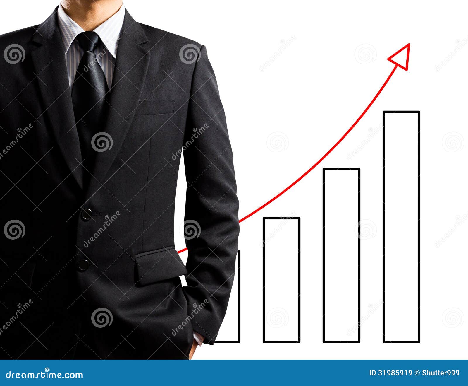 Business man and chart stock image. Image of color, data - 31985919
