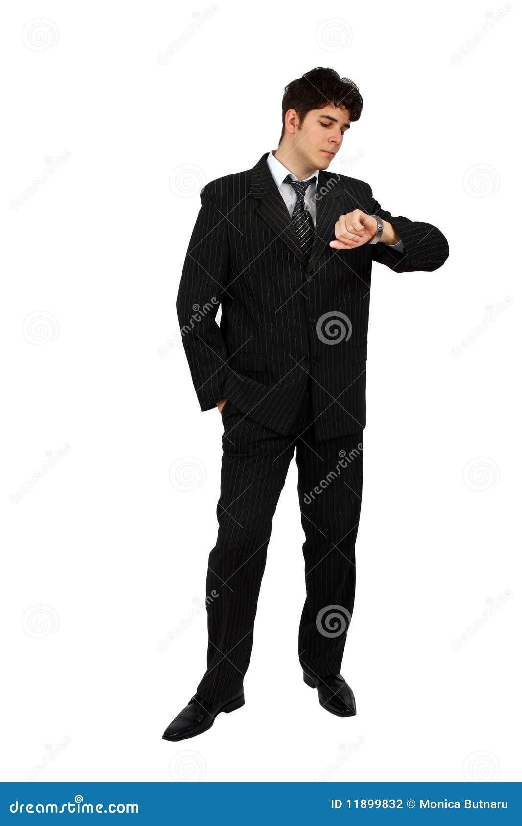 Business Man Checking Watch Stock Photo - Image of businessman, call ...