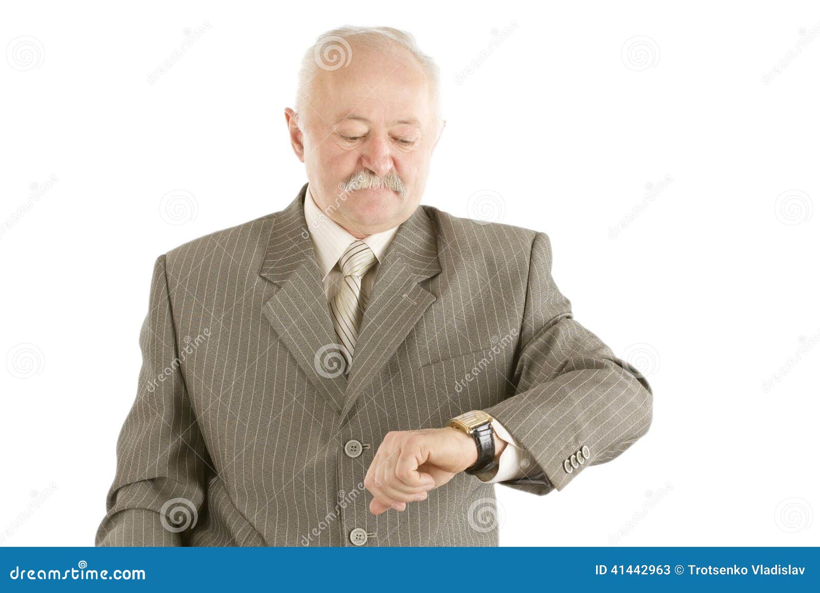Business Man Checking Watch Stock Image - Image of adult, confusion ...