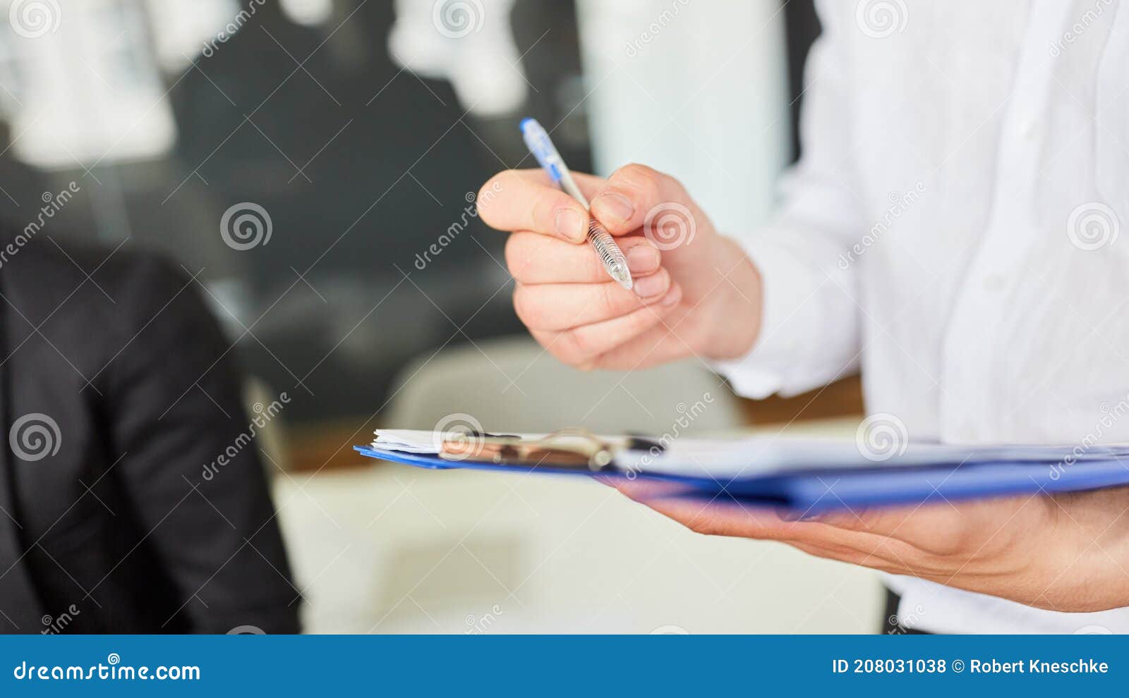 Business Man Checks Checklist Stock Photo - Image of taking, team ...