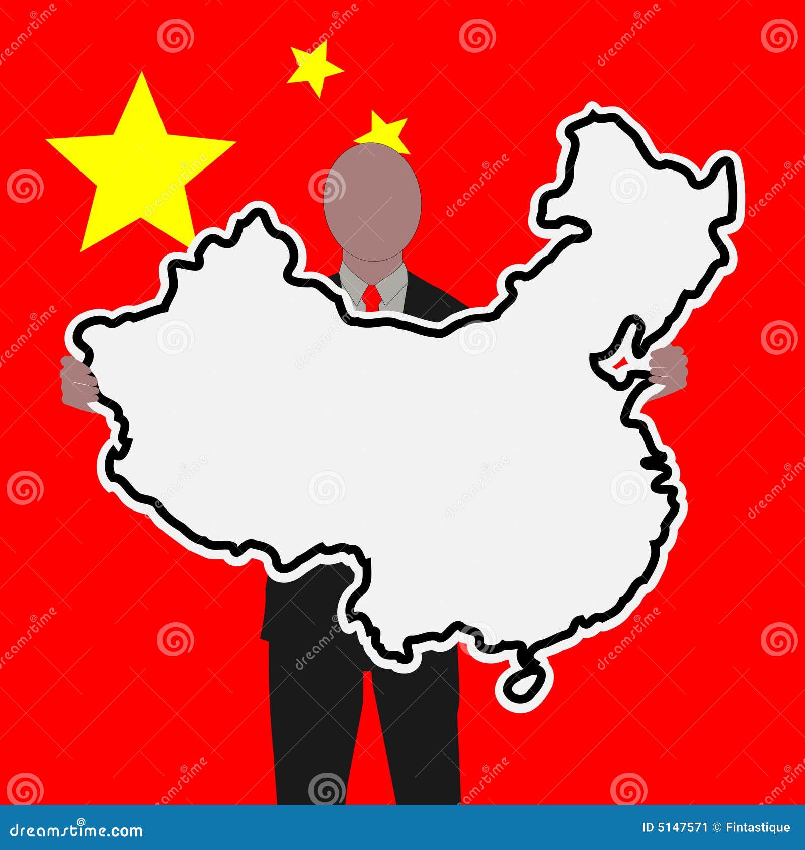 Business Man with China Sign Stock Vector - Illustration of geography ...