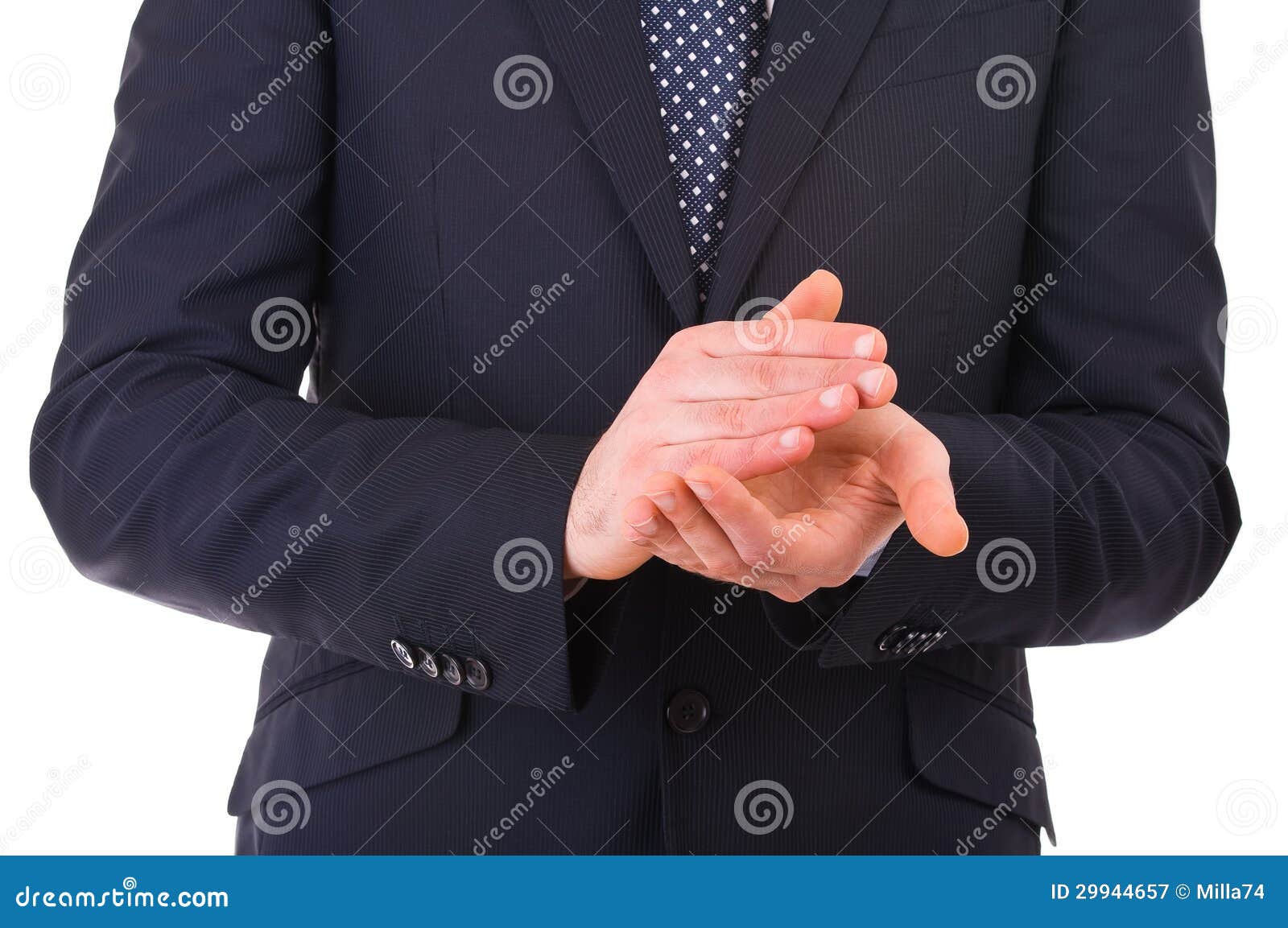 Businessman Clapping His Hands. Stock Image - Image of congratulate ...