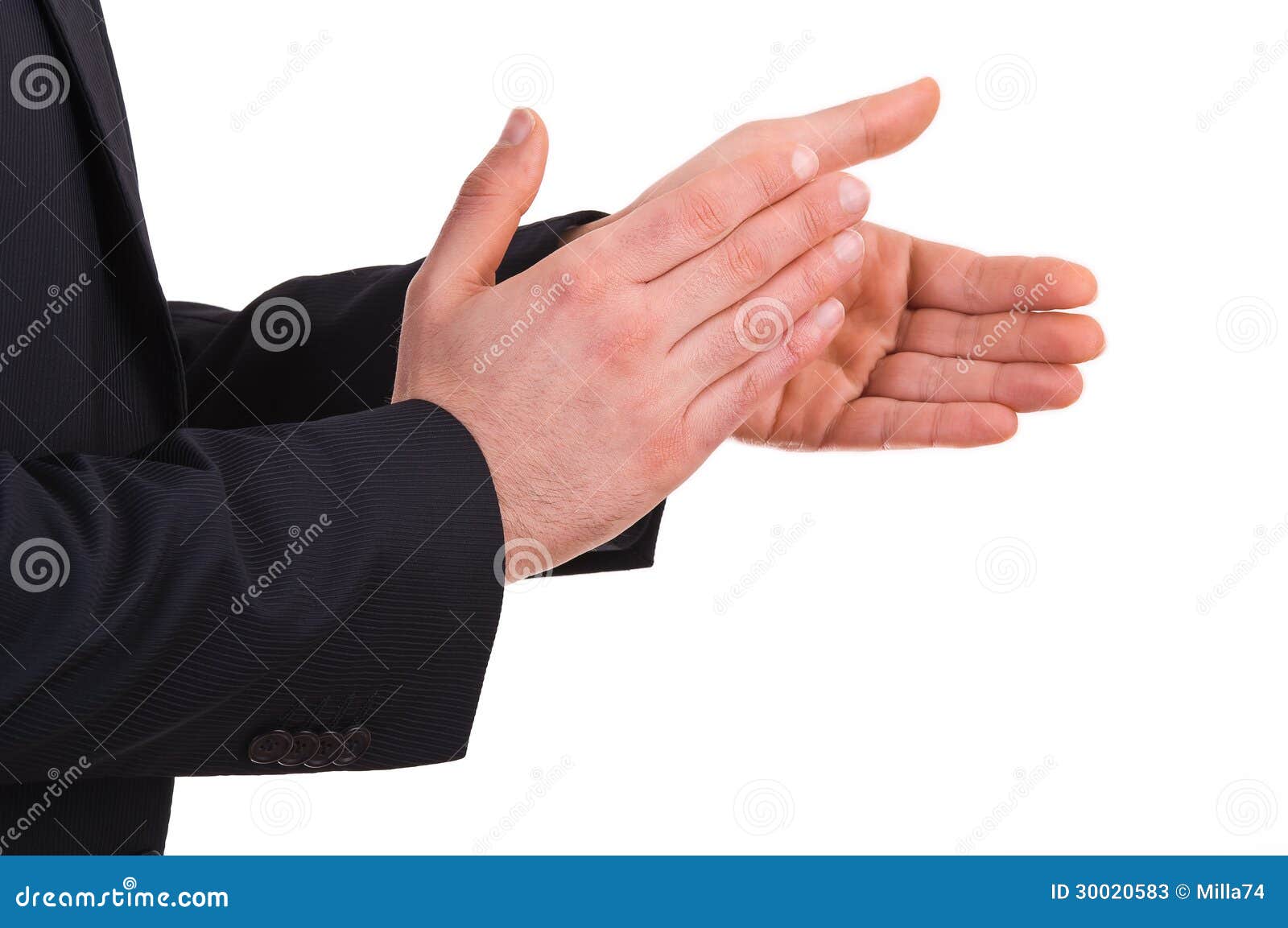 Businessman Clapping His Hands. Stock Image - Image of hand, adult ...