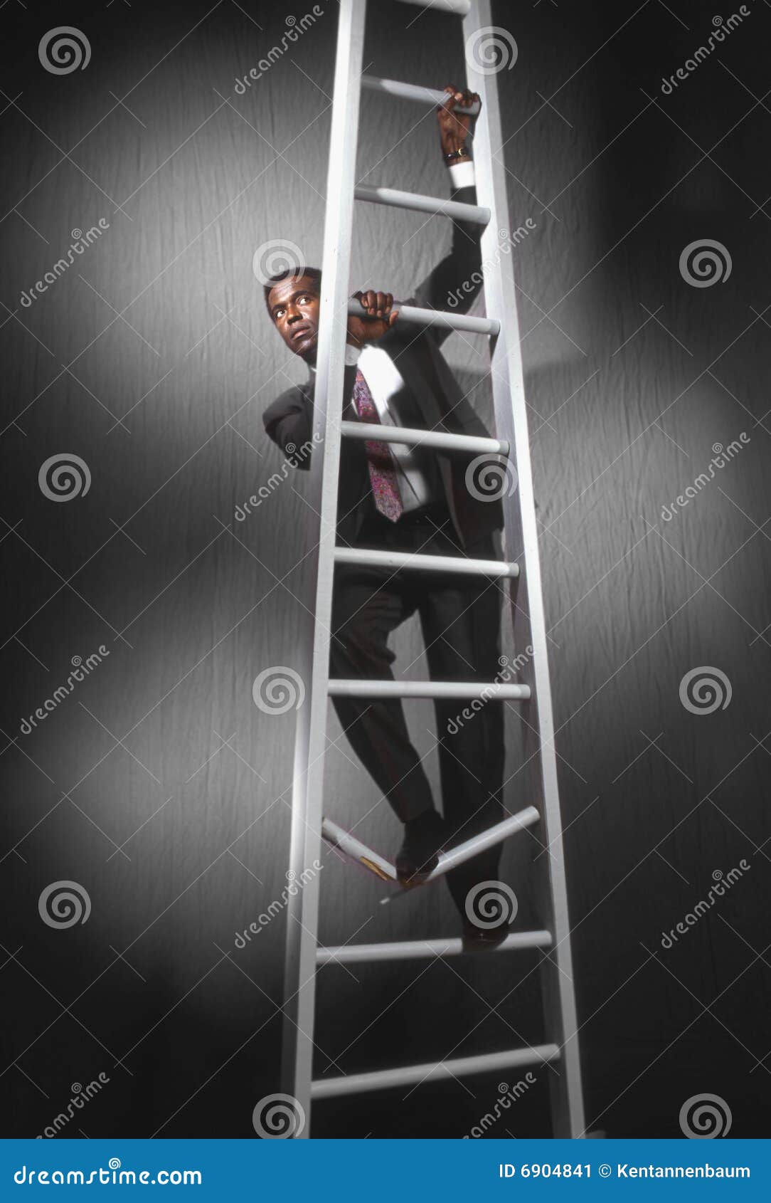 Business Man Climbing Broken Ladder_3 Stock Image - Image of american ...