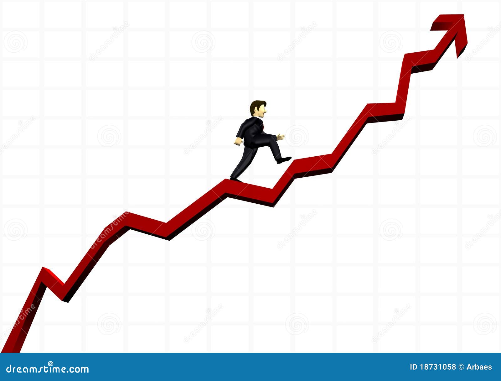 Business Man Climbing A Financial Graph Royalty Free Stock Photos ...