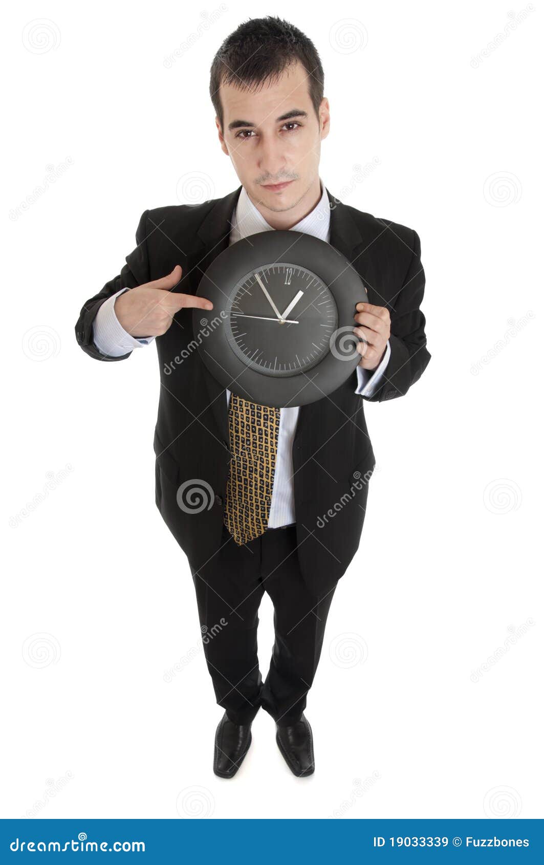 Business man and clock stock image. Image of full, people - 19033339