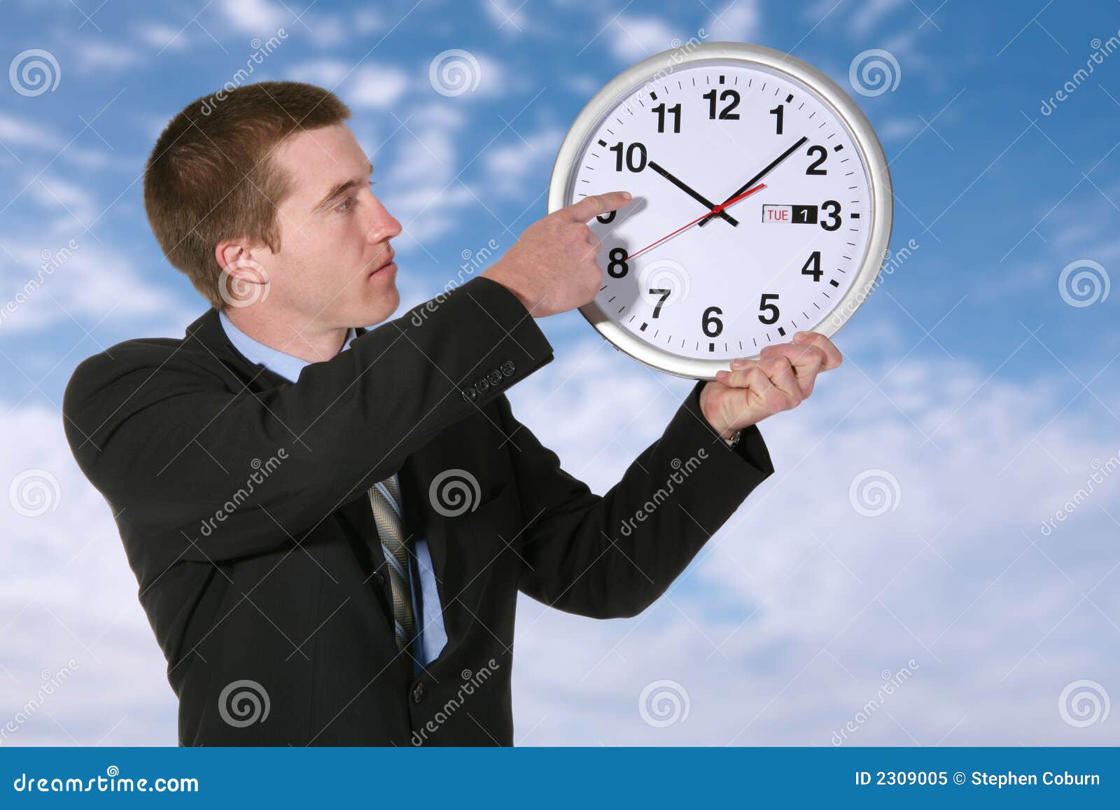 Business Man and Clock stock image. Image of fashion, outdoor - 2309005