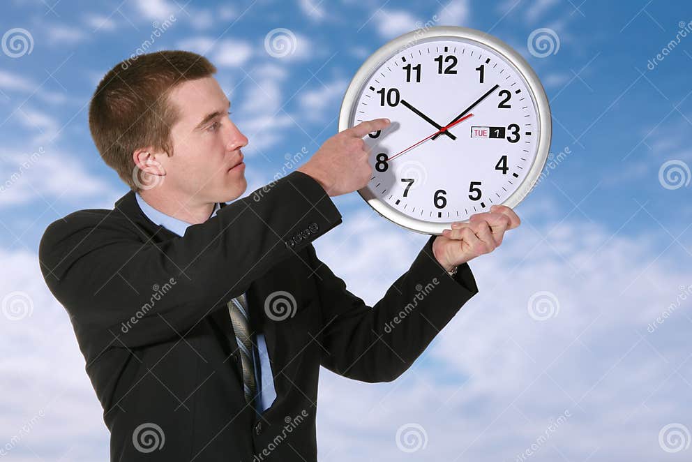 Business Man and Clock stock image. Image of fashion, outdoor - 2309005