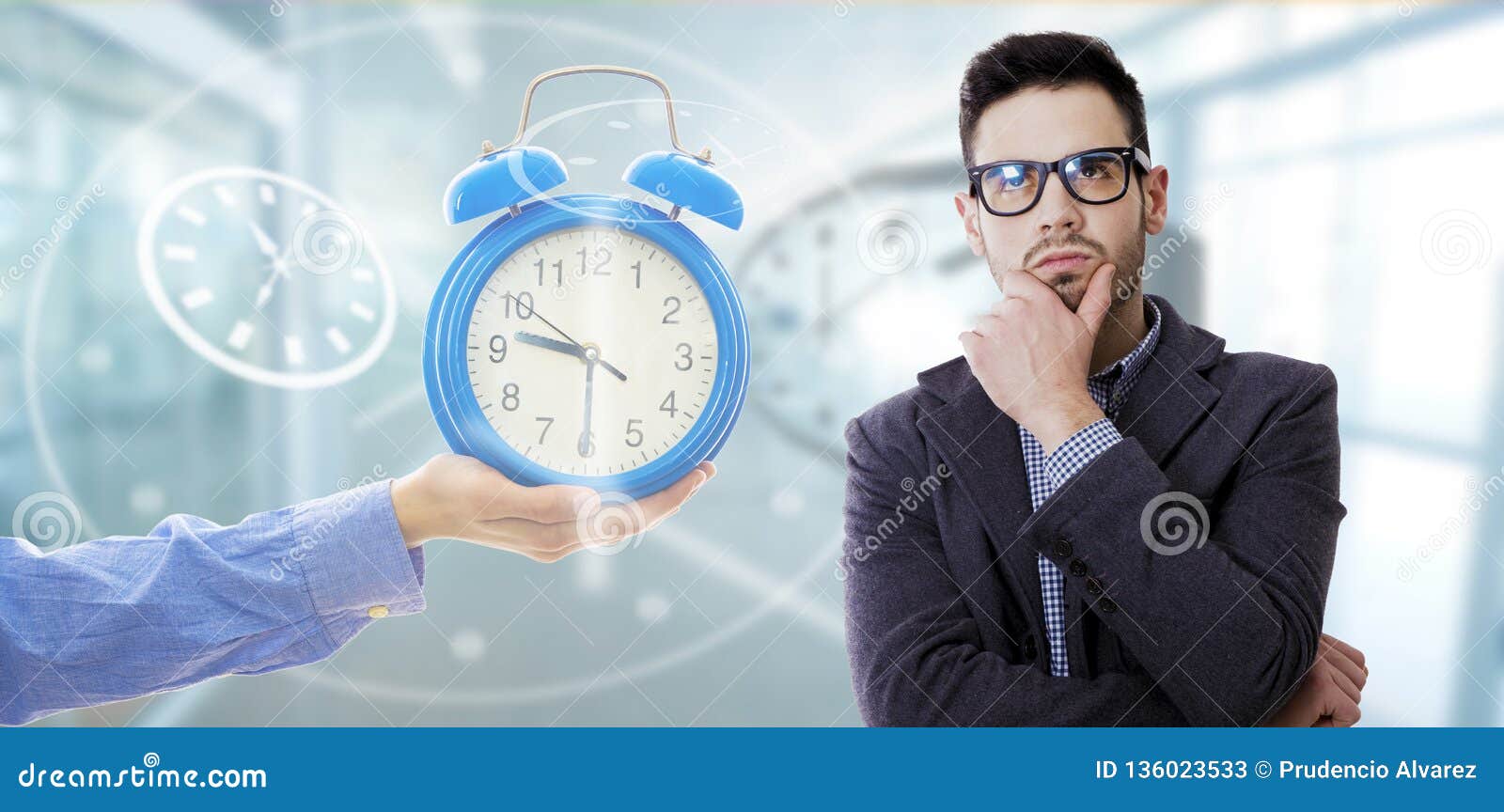 Business man and clock stock image. Image of fiscal - 136023533