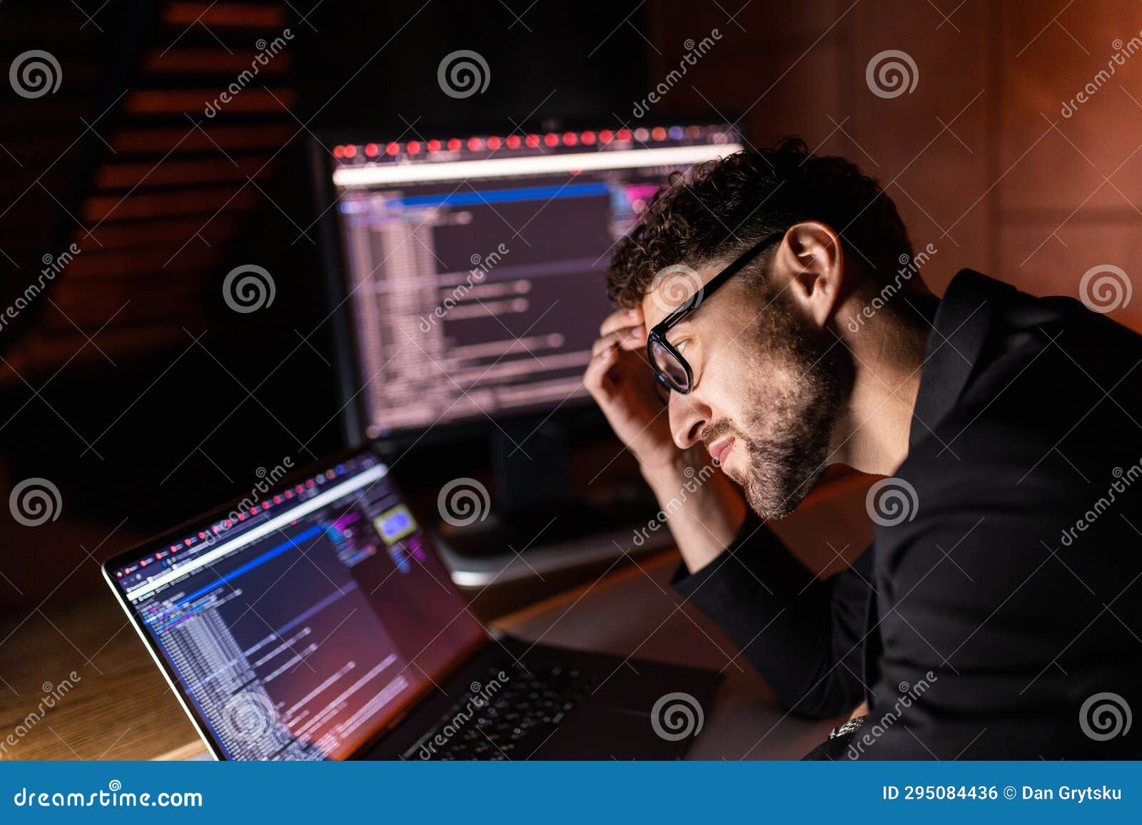 Business Man for Coding, Software Development and Programming Script in Cybersecurity Stock ...