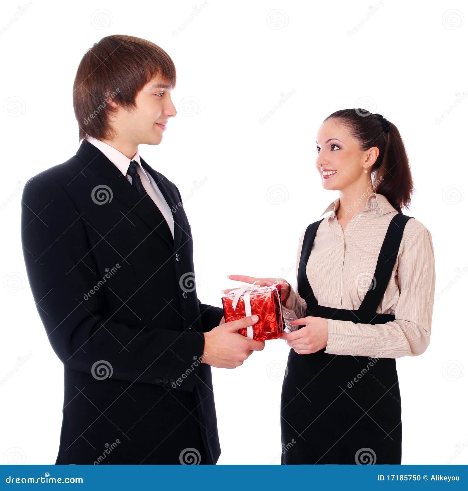 Business Man Congratulates Employee Stock Photo - Image of friendship ...