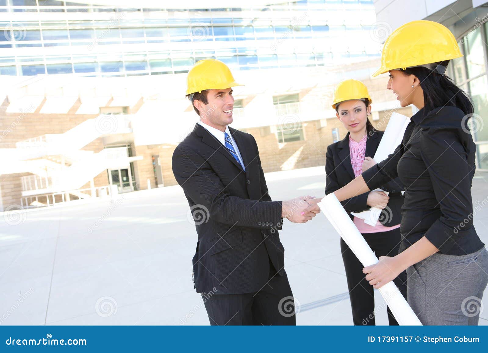 Business Man and Construction Woman Stock Image - Image of people ...