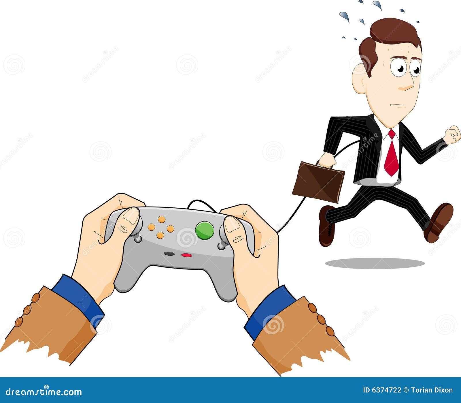 Business man controlled. stock vector. Illustration of corporate - 6374722